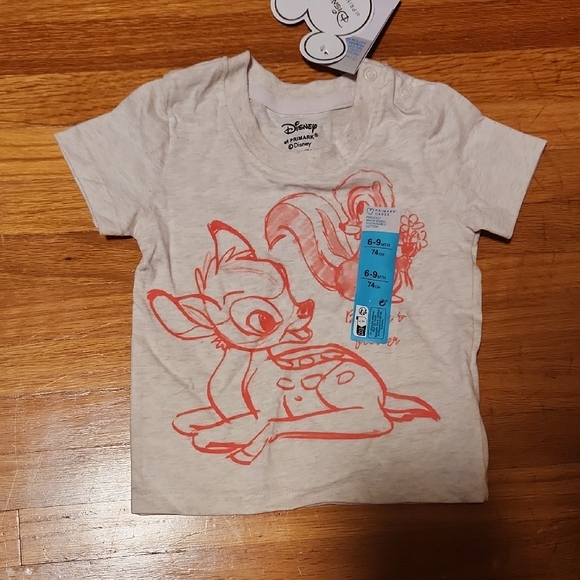 Disney | Shirts & Tops | Disney Bambi Cream And Pink Kids Tee | Poshmark